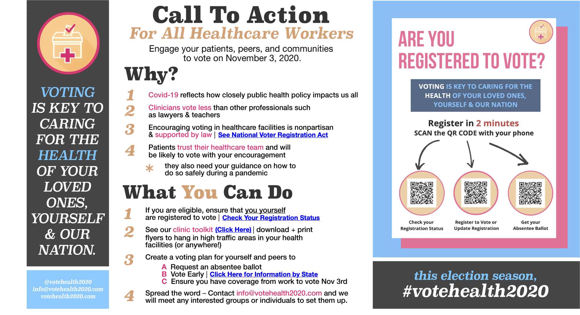 VoteHealth2020 Slide – The Clinical Problem Solvers